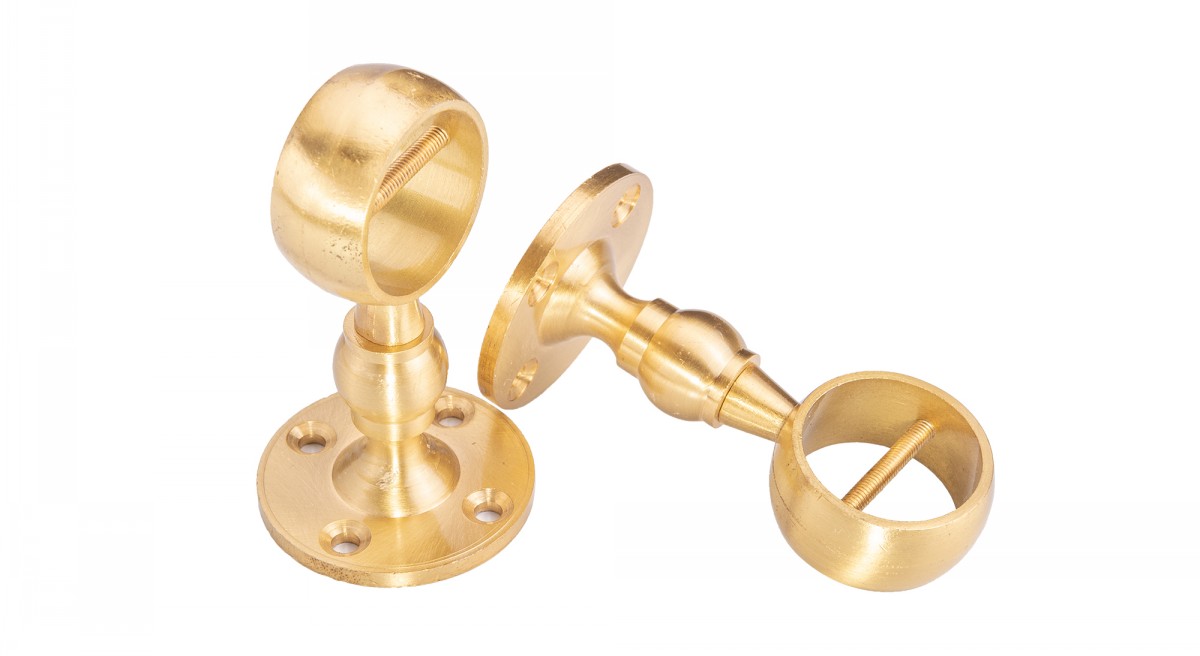 24mm Brass Handrail Bracket 2 PACK | Earnshaws Fencing Centres