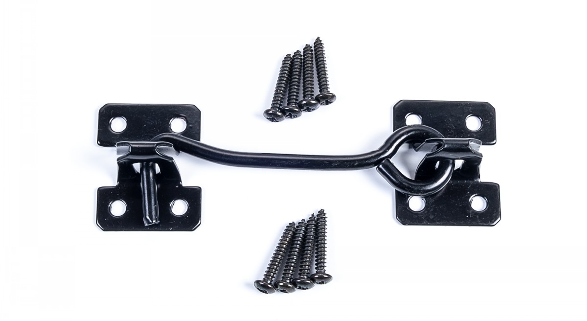 4" Cabin Hook Black | Earnshaws Fencing Centres