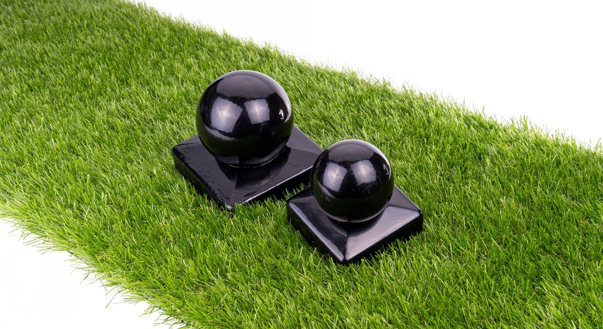 Metal Post Cap Ball 100mm Black | Earnshaws Fencing Centres