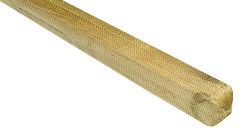 2.4m x 70 x 70 Reeded Round Top Post | Earnshaws Fencing Centres